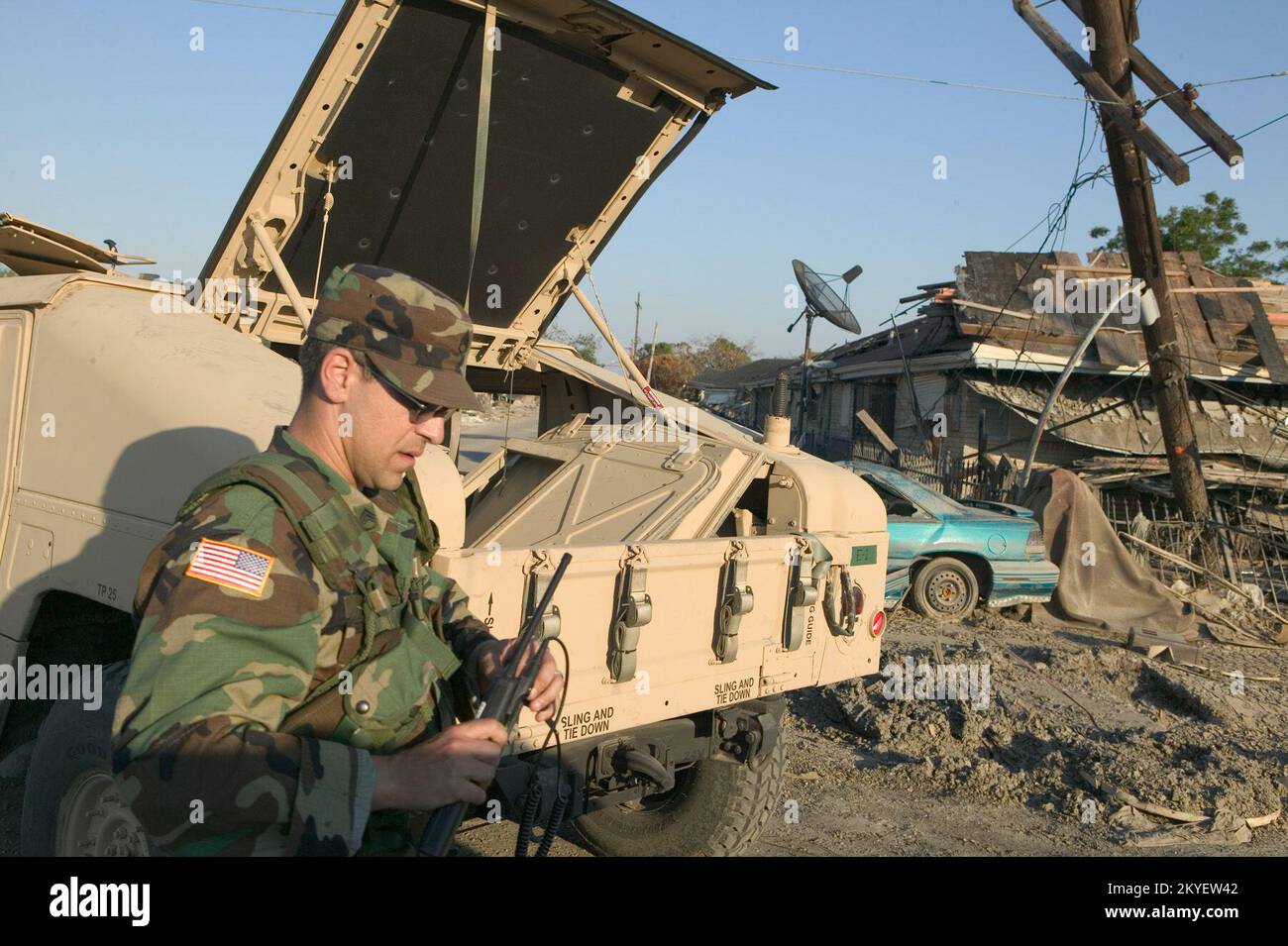 Hurricane Katrina, New Orleans, LA., 10/17/2005 -- National Guardsman ...