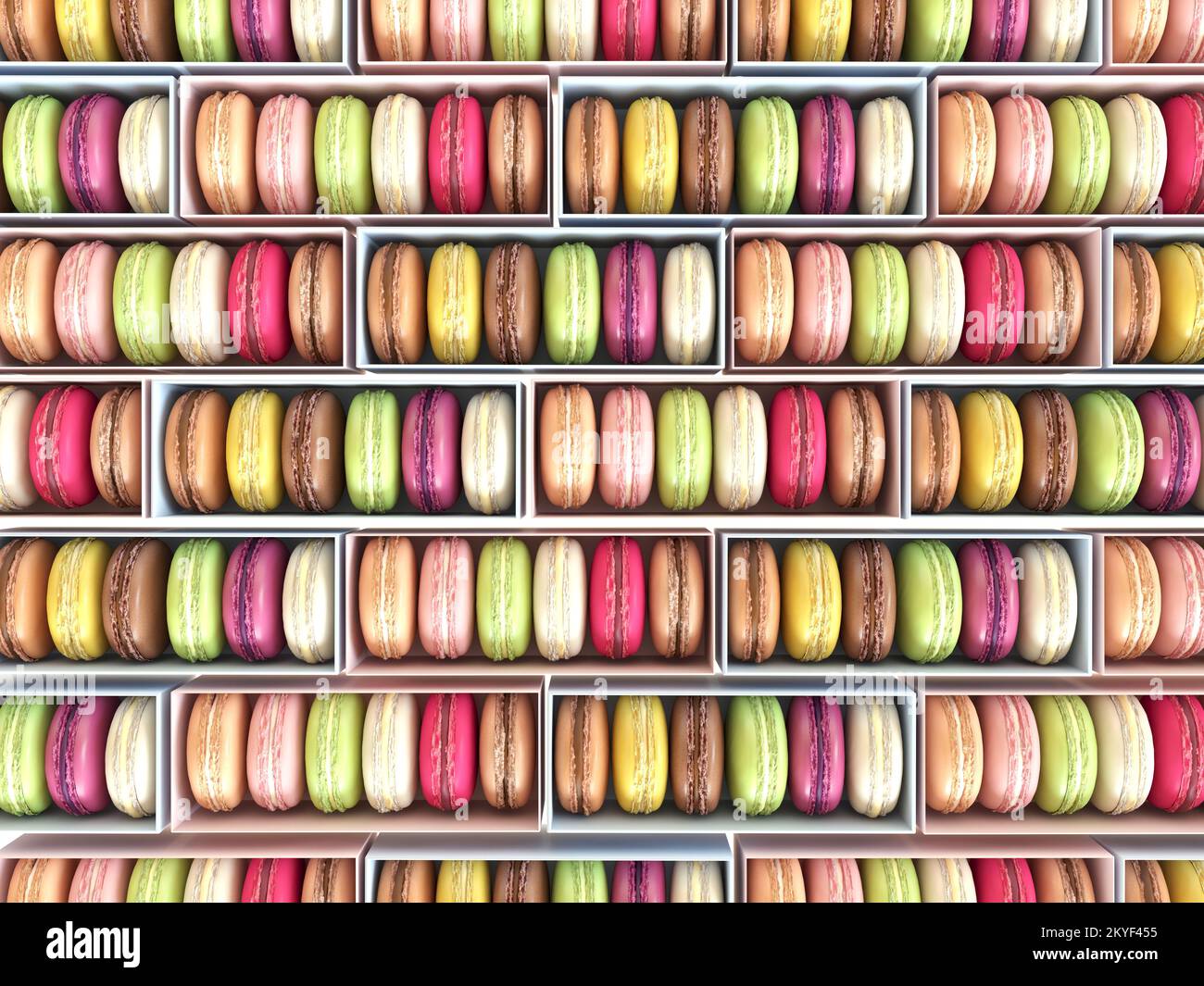 Colorful macaroons background. lots of french macarons background ...
