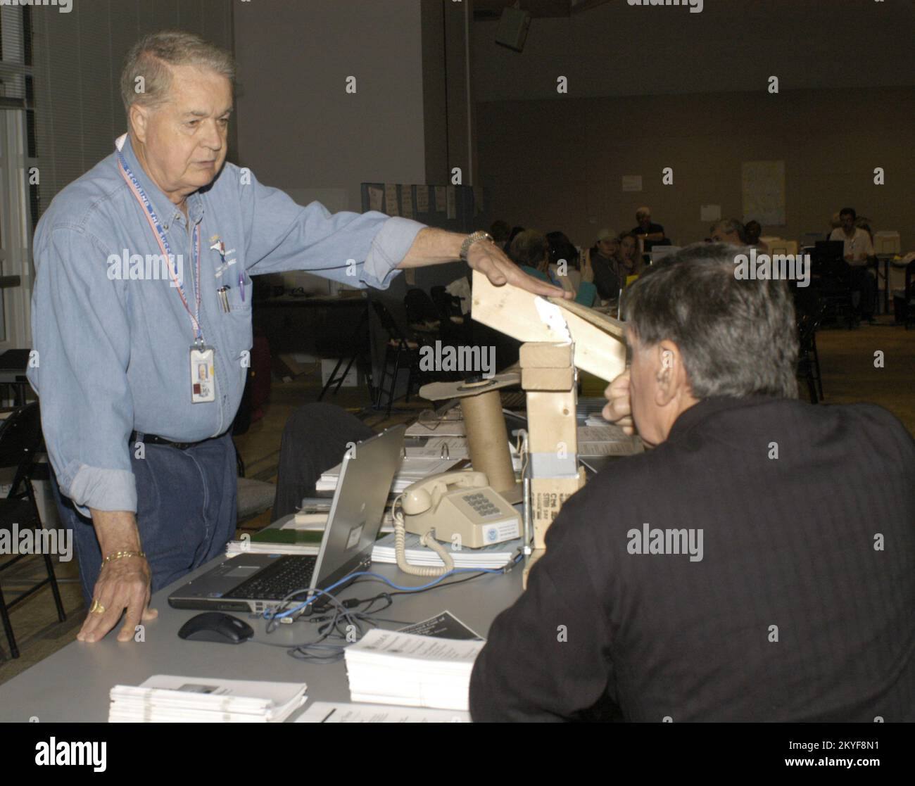 Hurricane Katrina, Moss Point, MS., December 1, 2005- A FEMA employee ...