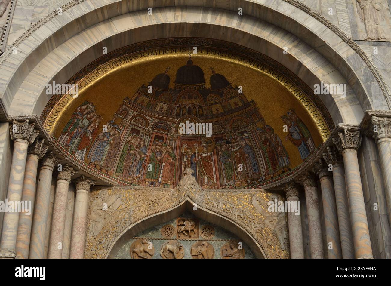 Inside Architecture of St Stefano cathedral Venice Italy Stock Photo ...