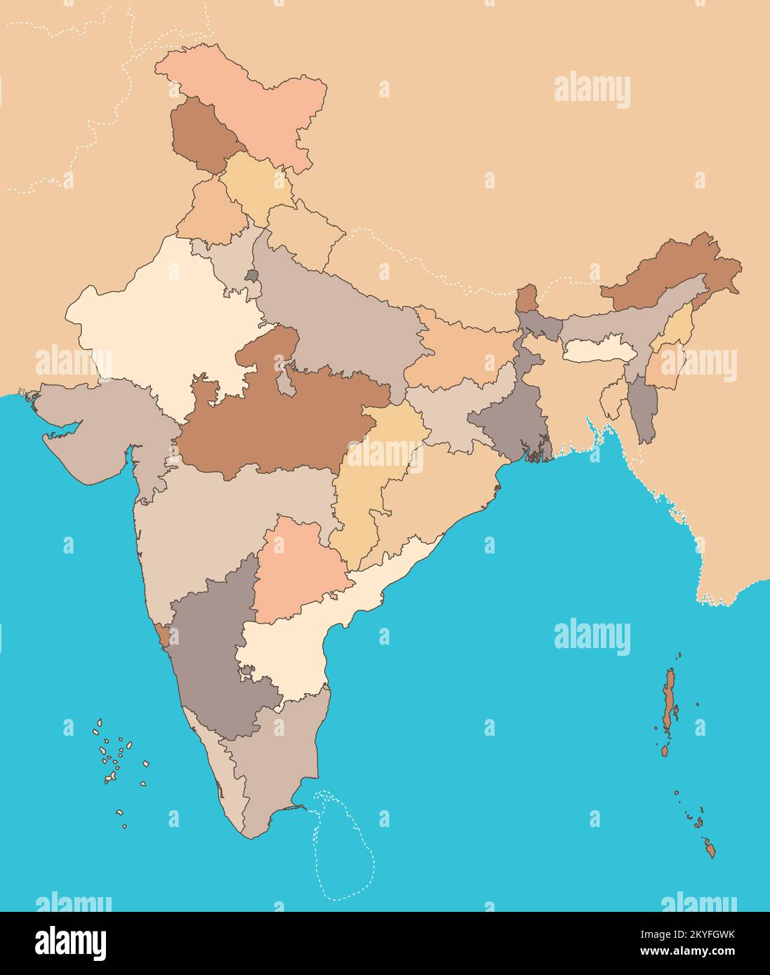 Vintage indian territories map Stock Vector Images - Alamy