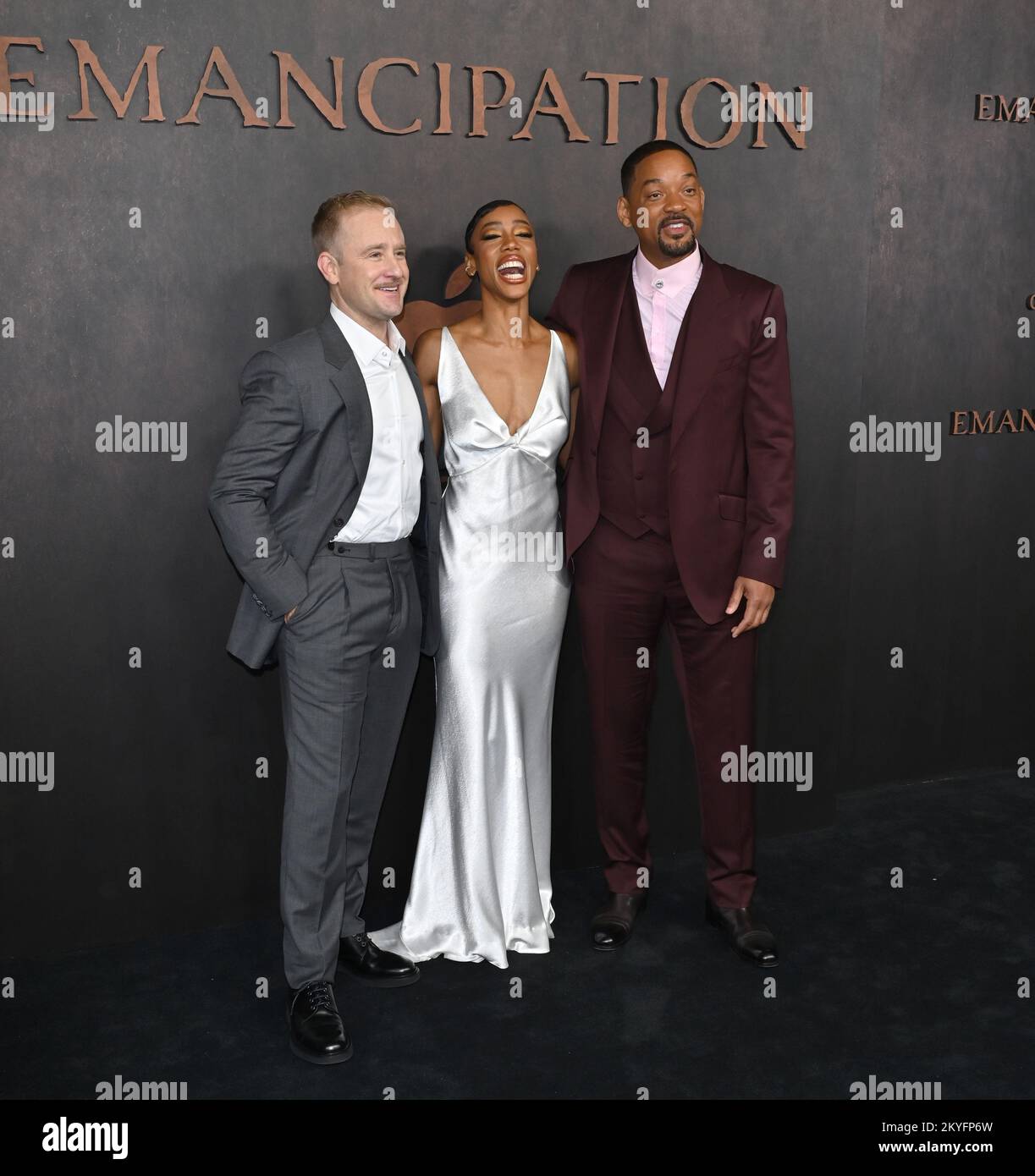 Los Angeles, USA. 30th Nov, 2022. Ben Foster, Charmaine Bingwa & Will ...