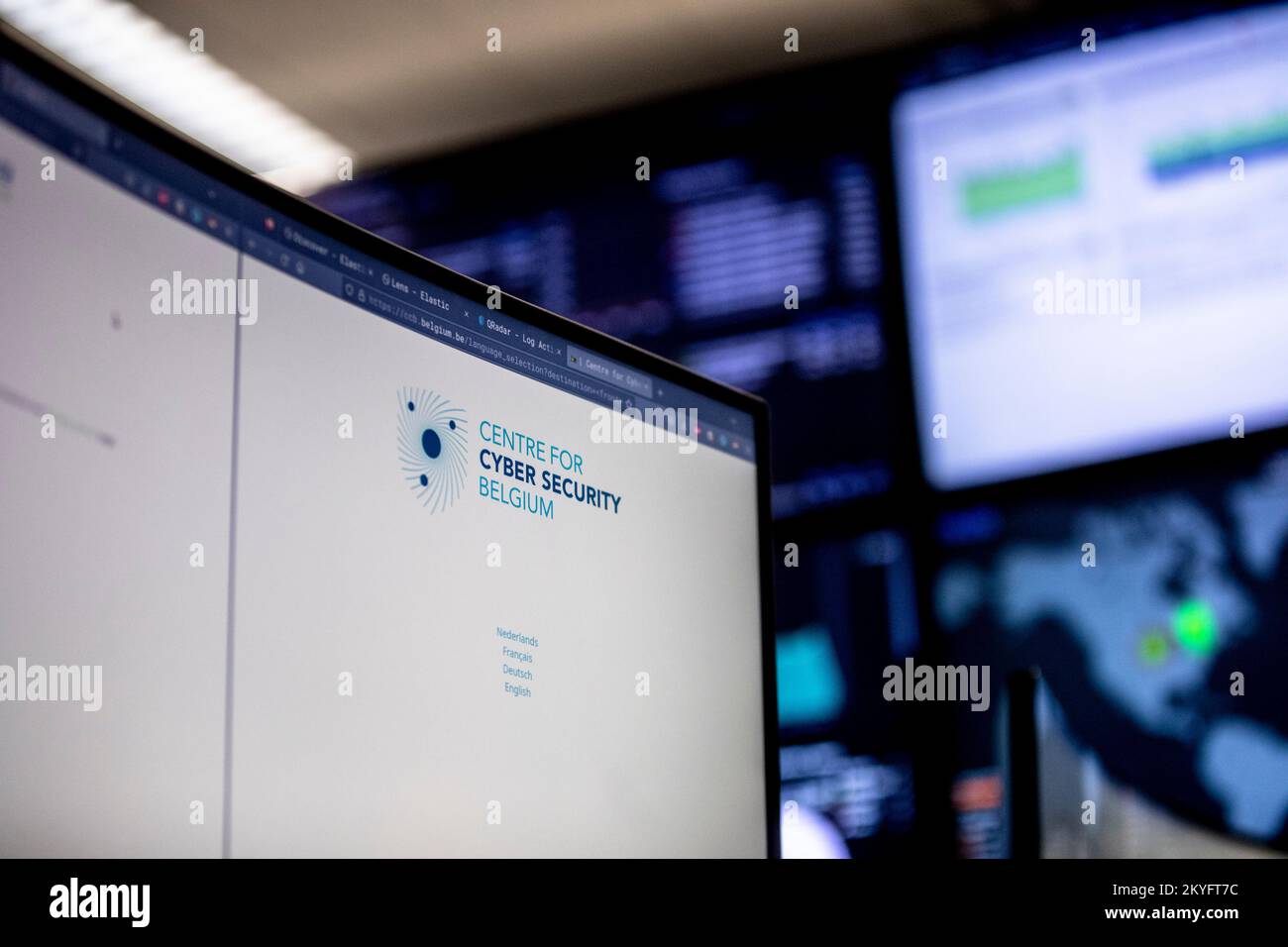 Illustration picture shows a visit to the center for cyber security in ...