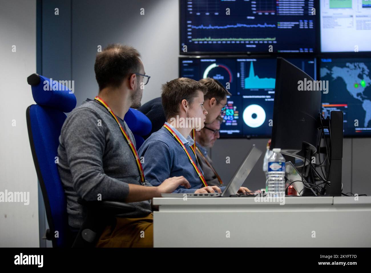 Illustration picture shows a visit to the center for cyber security in ...