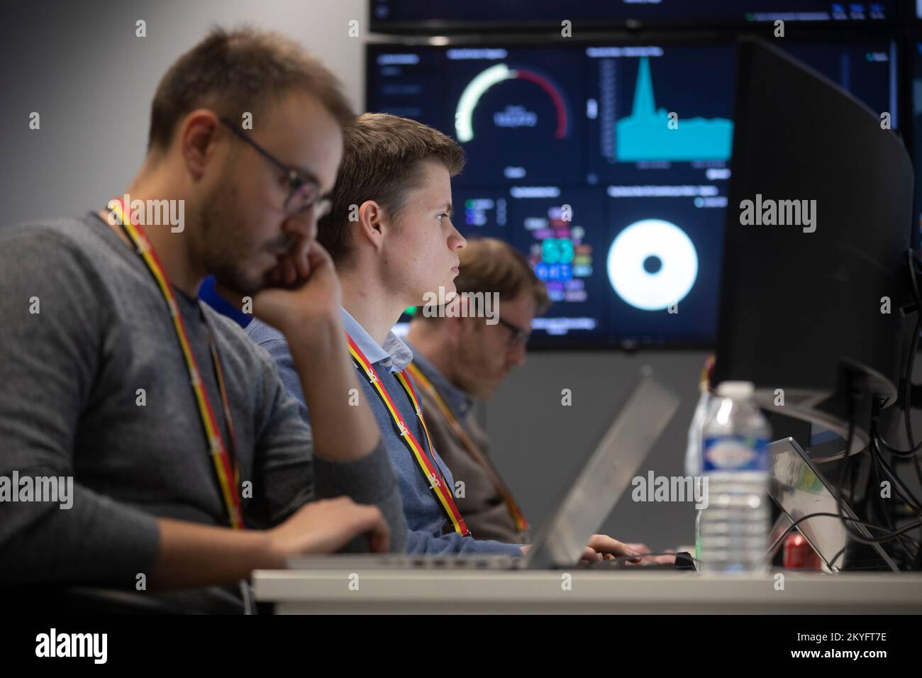 Illustration picture shows a visit to the center for cyber security in ...