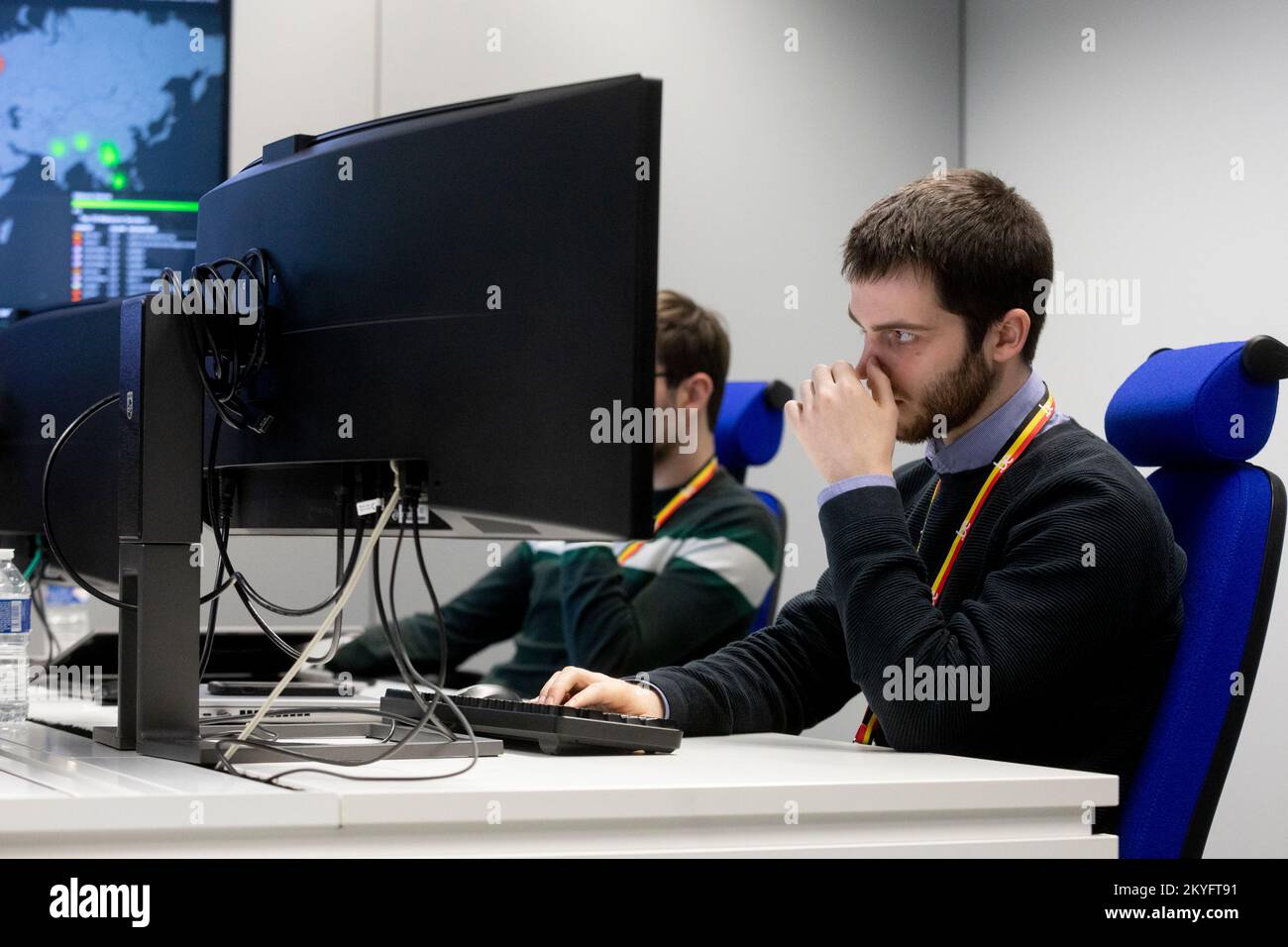 Illustration picture shows a visit to the center for cyber security in ...