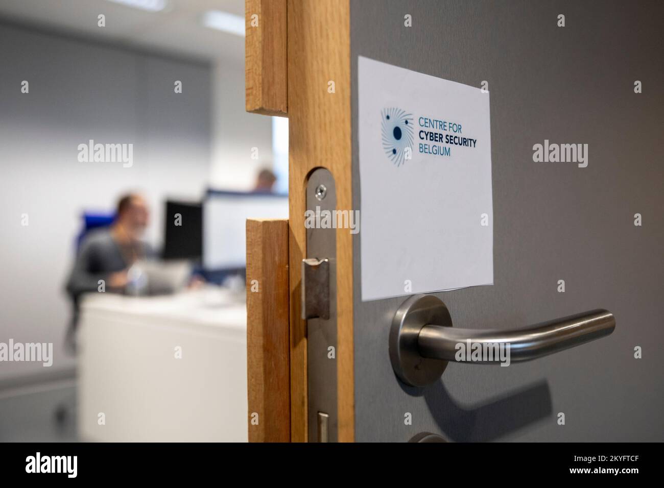 Illustration picture shows a visit to the center for cyber security in ...