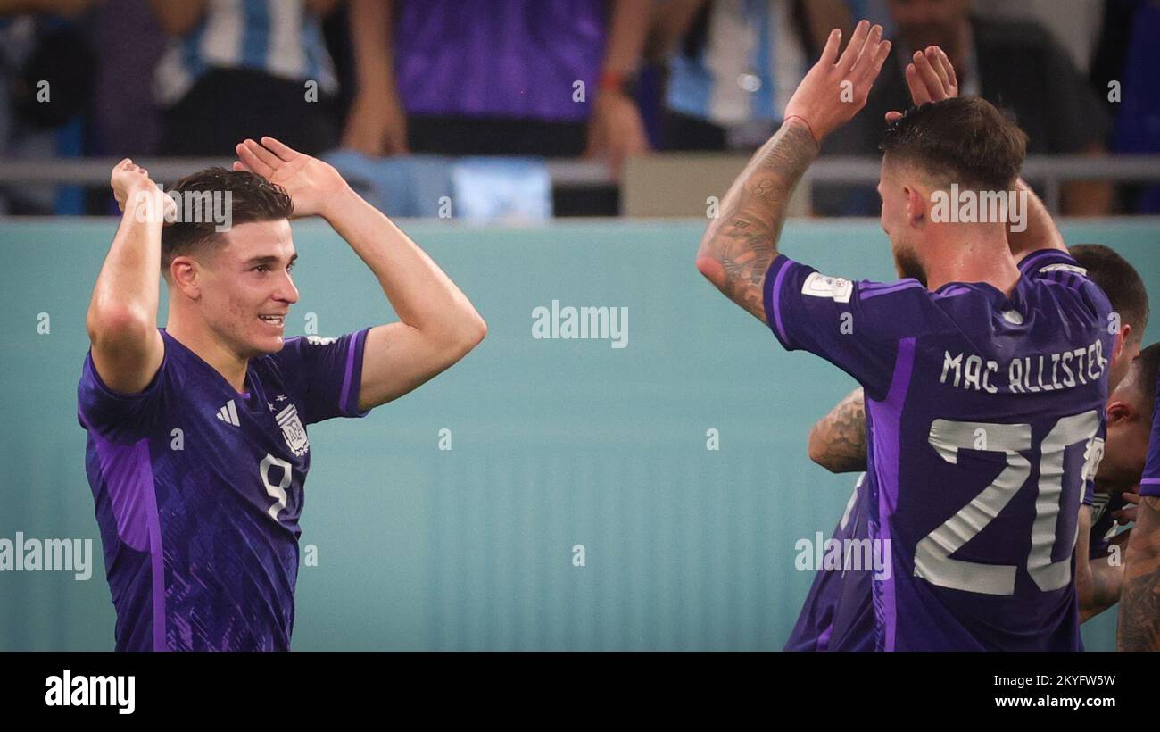 Qatar 2022 world cup julian alvarez hi-res stock photography and images - Alamy