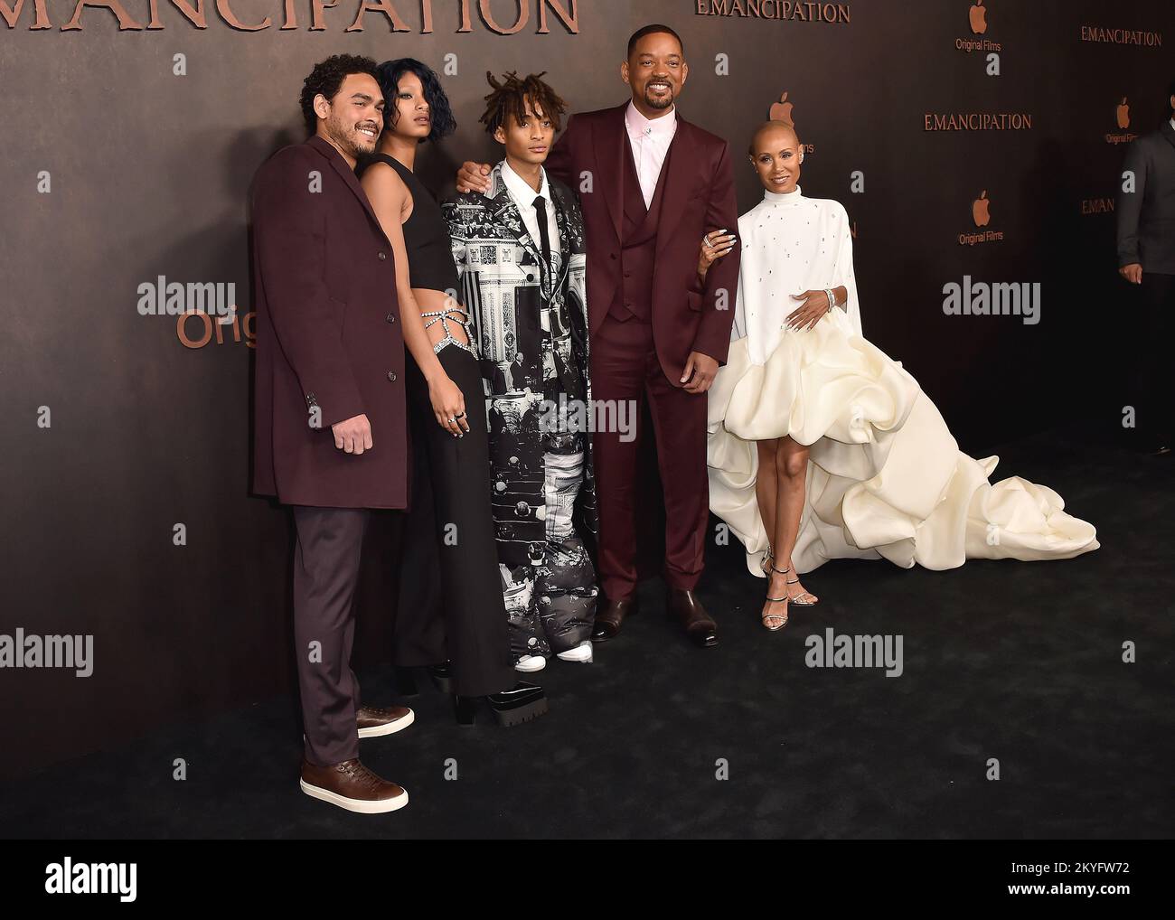 Los Angeles, USA. 30th Nov, 2022. Trey Smith, Willow Smith, Jaden Smith, Will Smith, and Jada ...