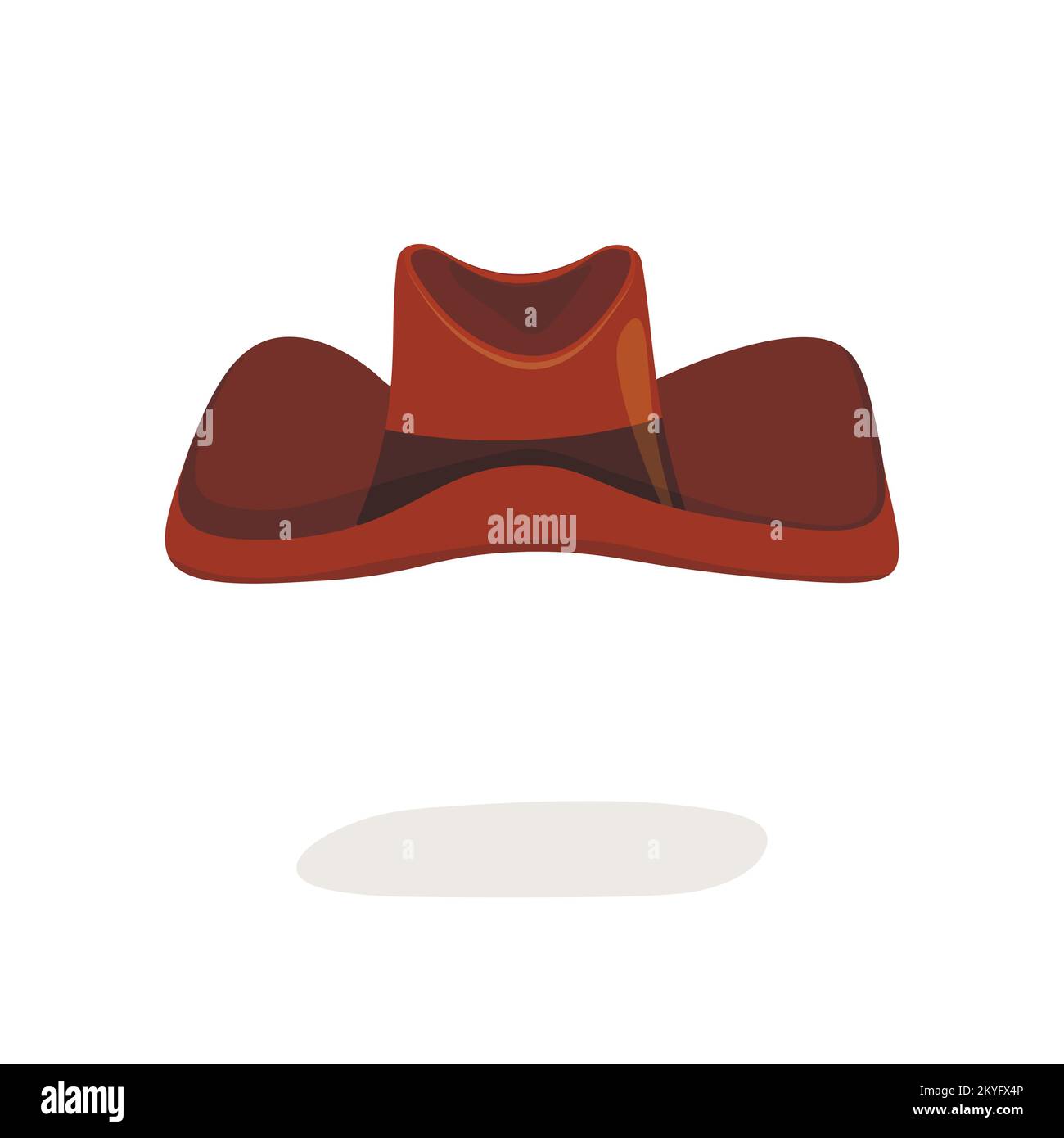 Cowboy hat isolated element. Vector drawing illustration for icon, game ...