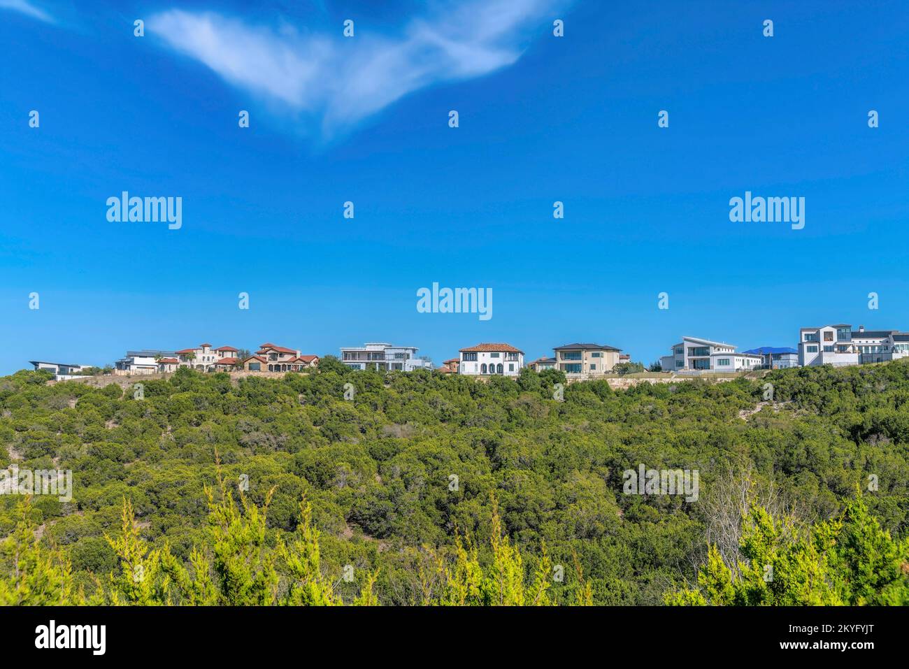 Beautiful residential houses on a hill at Comanche Canyon Ranch in ...