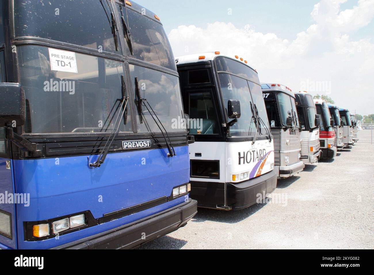 Evacuation buses hi-res stock photography and images - Alamy