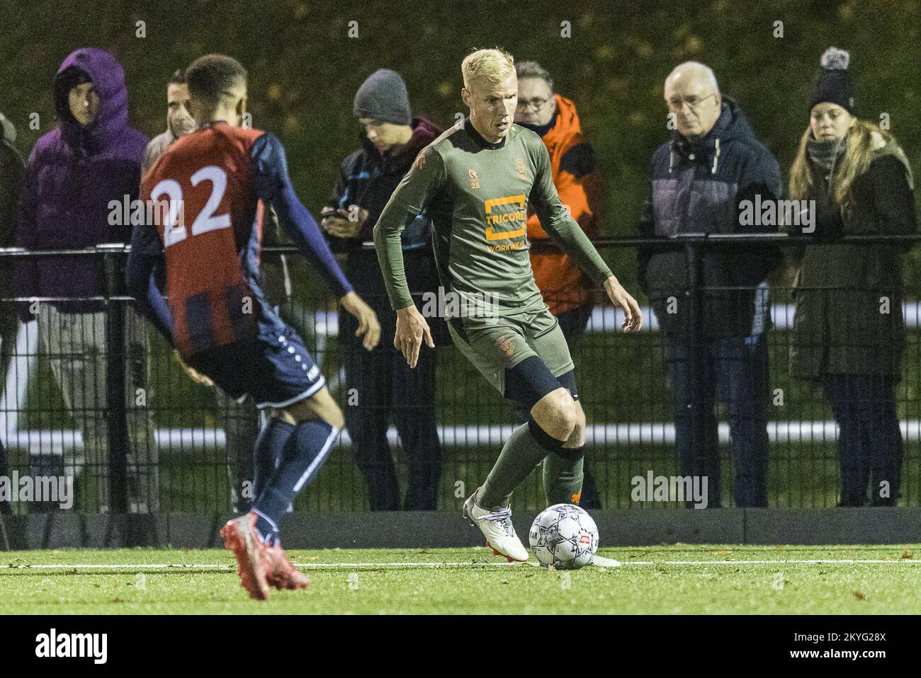 BRUNSSUM - 30-11-2022, BSV Limburgia - Willem II. Dutch football ...