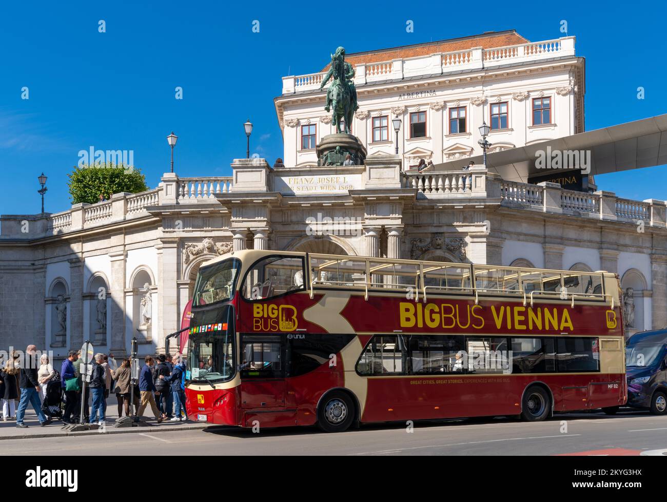 Vienna, Austria - 22 September, 2022: tourist wait in line to board a ...