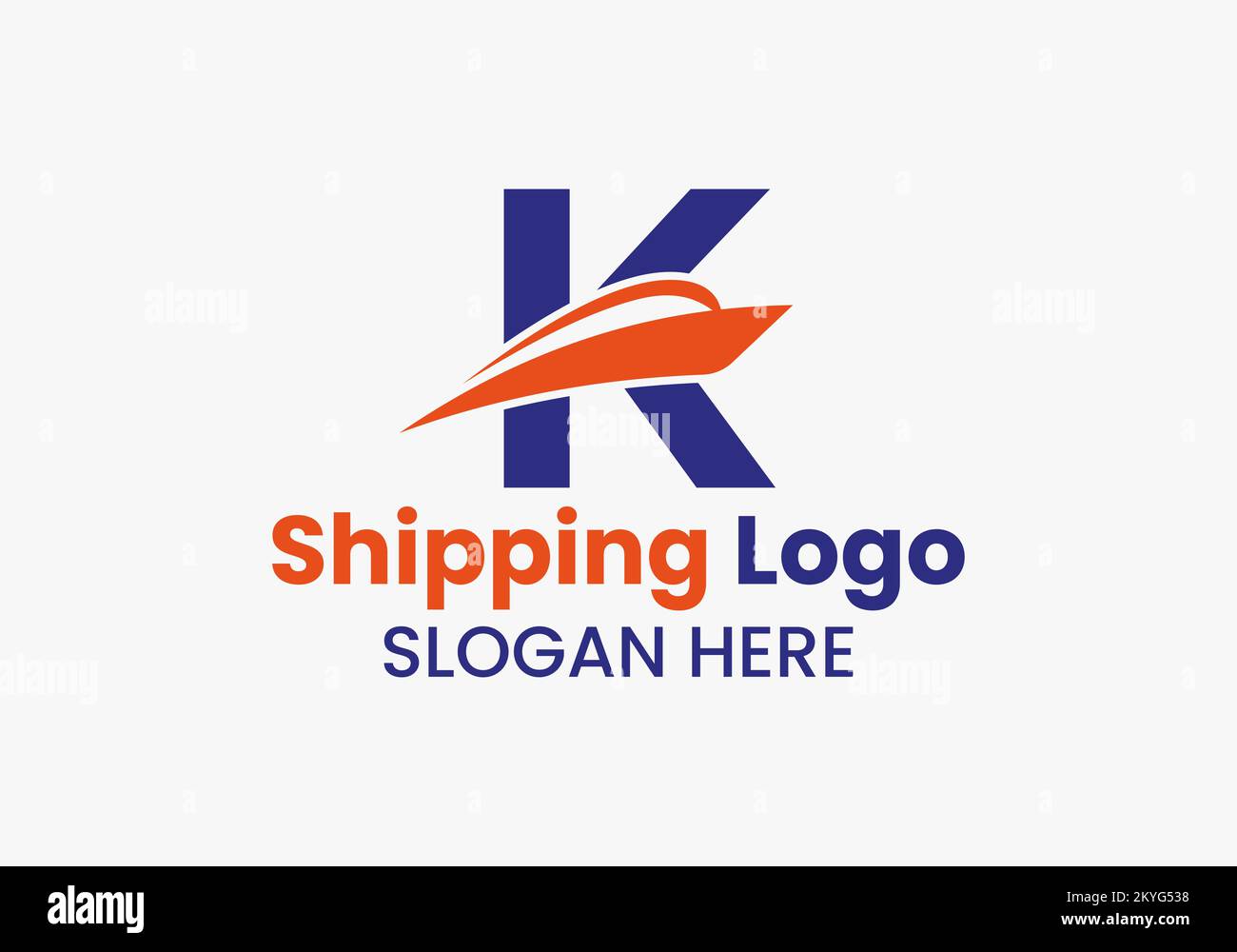 Letter K Shipping Logo Sailboat Symbol. Nautical Ship Sailing Boat Icon ...