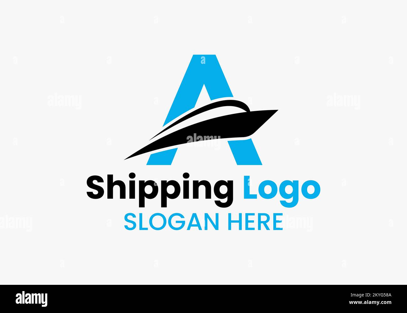Letter A Shipping Logo Sailboat Symbol. Nautical Ship Sailing Boat Icon ...