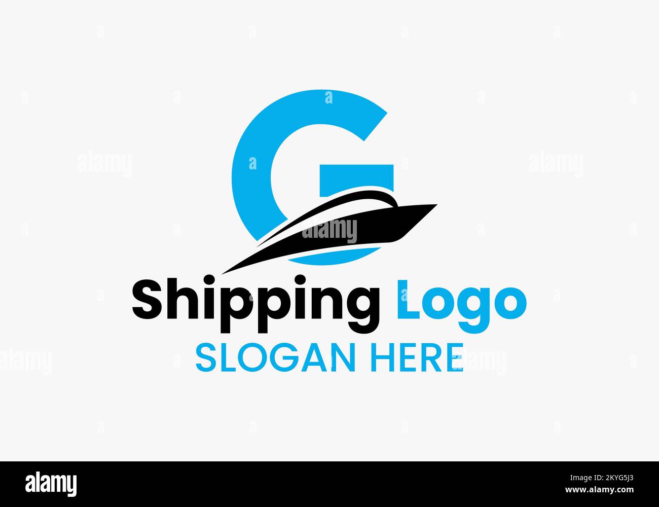 Letter G Shipping Logo Sailboat Symbol. Nautical Ship Sailing Boat Icon ...