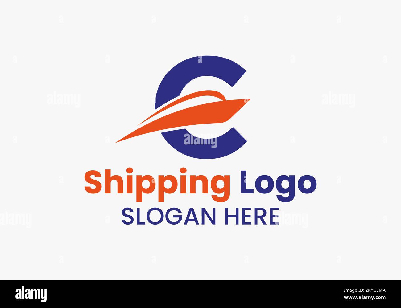 Letter C Shipping Logo Sailboat Symbol. Nautical Ship Sailing Boat Icon ...