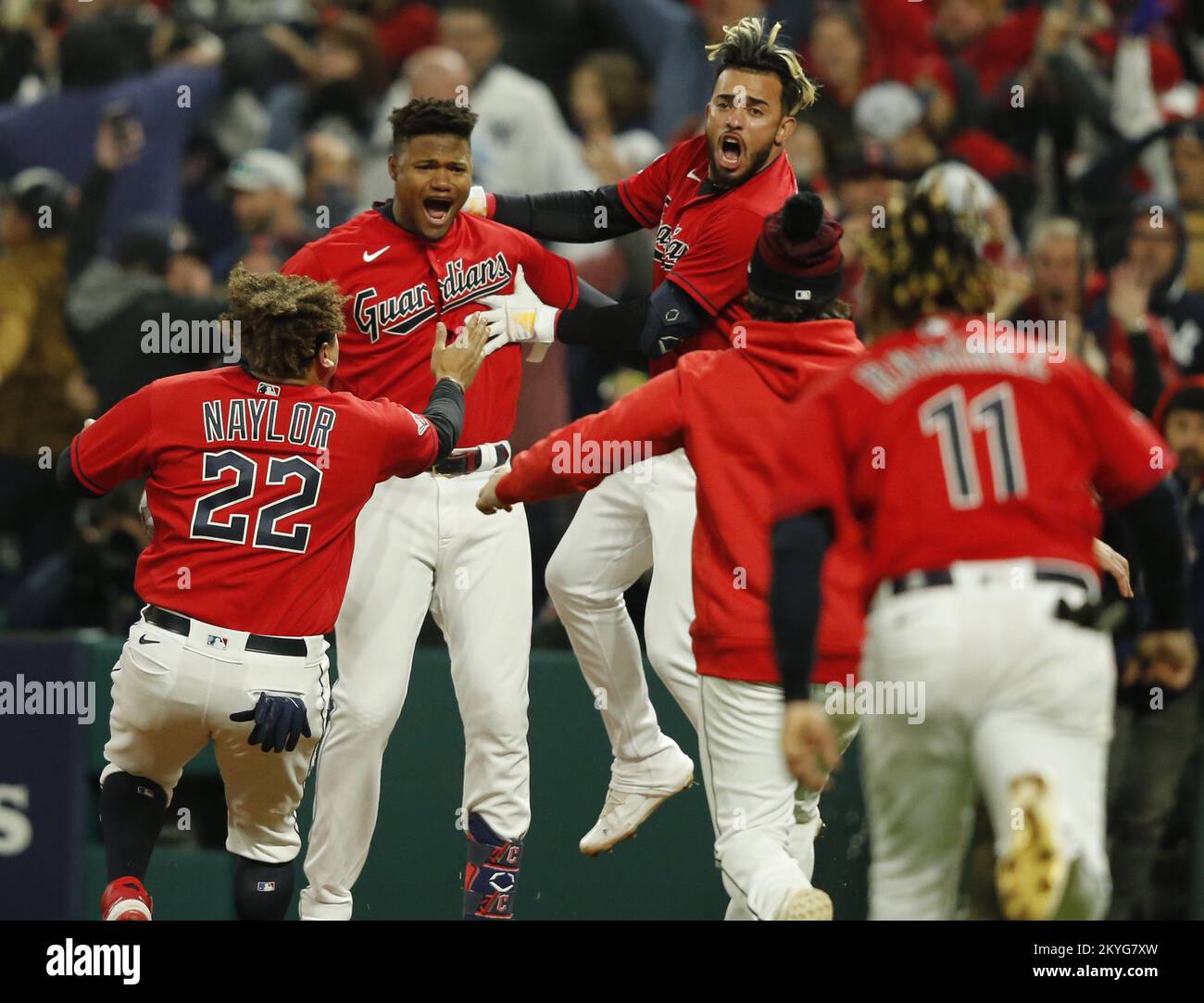 Cleveland, United States. 15th Oct, 2022. Cleveland Guardians right ...