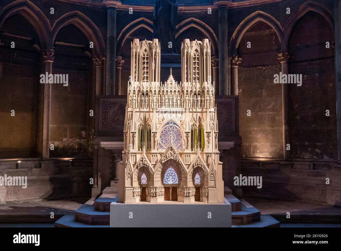 Reims, France- 13 September, 2022: model of the historic Reims ...
