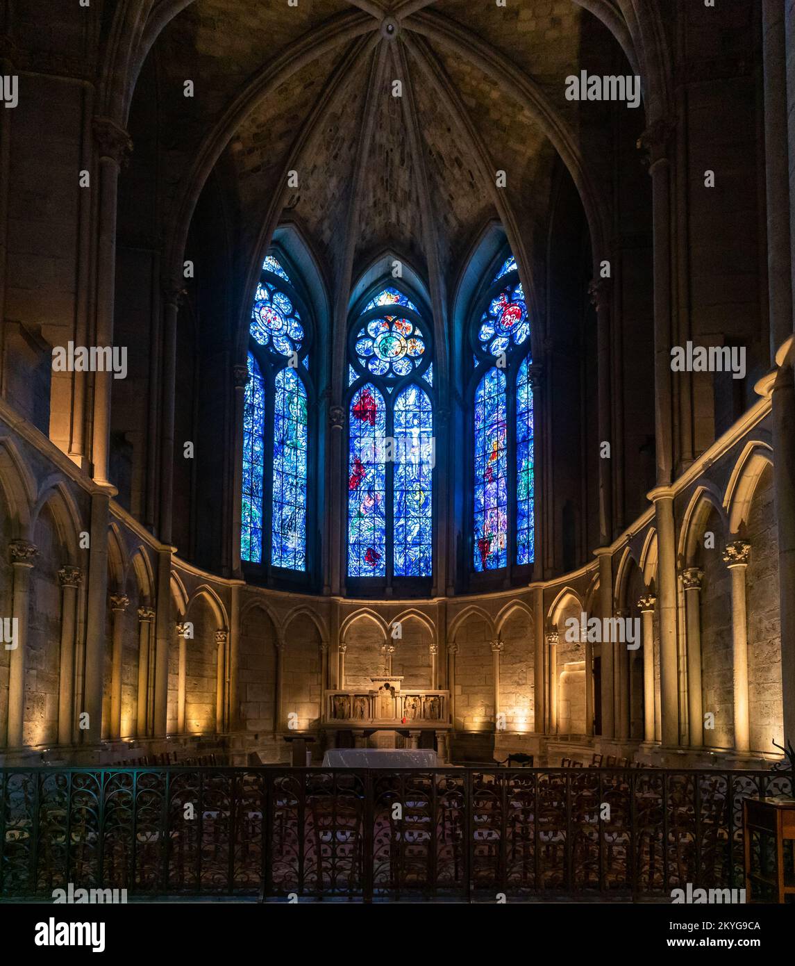 Reims, France- 13 September, 2022: view of the Saint Joseph Chapel ...