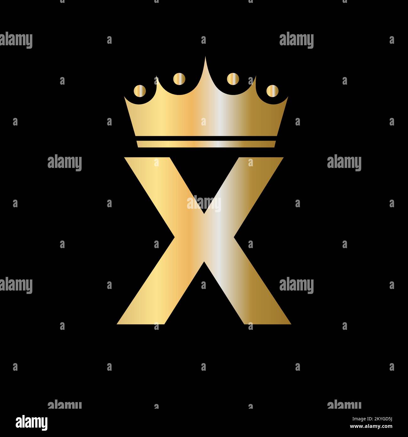 Letter X Charity Crown Logo Design With Unit Symbol Vector Template ...