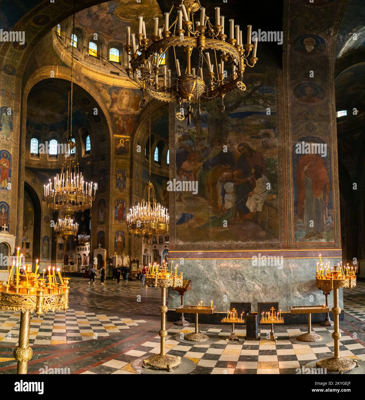 Sofia, Bulgaria - 30 October, 2022: interior view of the main hall of ...