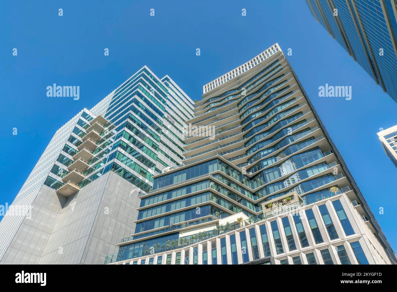 Austin, Texas- Luxury high-rise residential building with balconies ...
