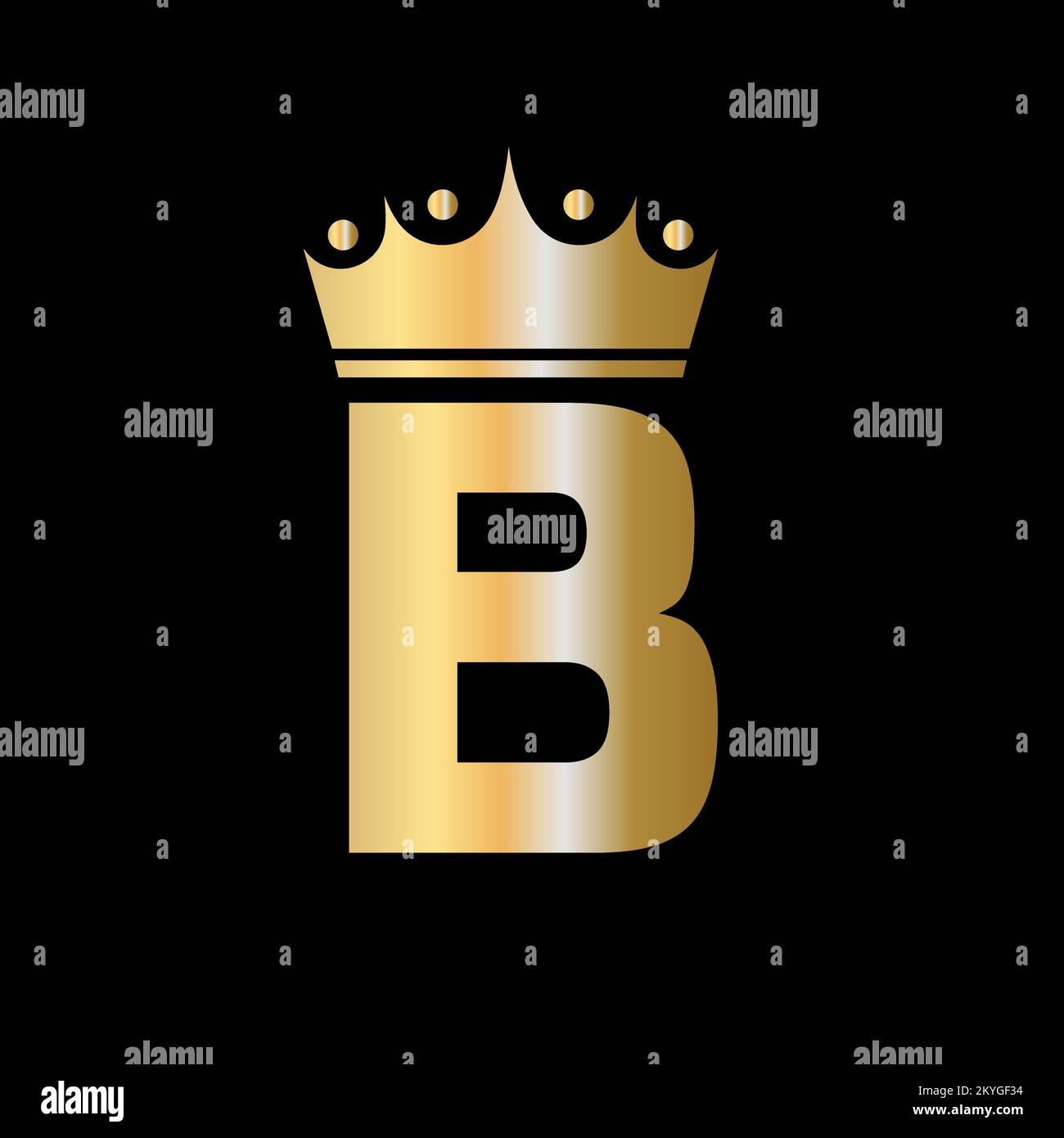 Letter B Charity Crown Logo Design With Unit Symbol Vector Template ...