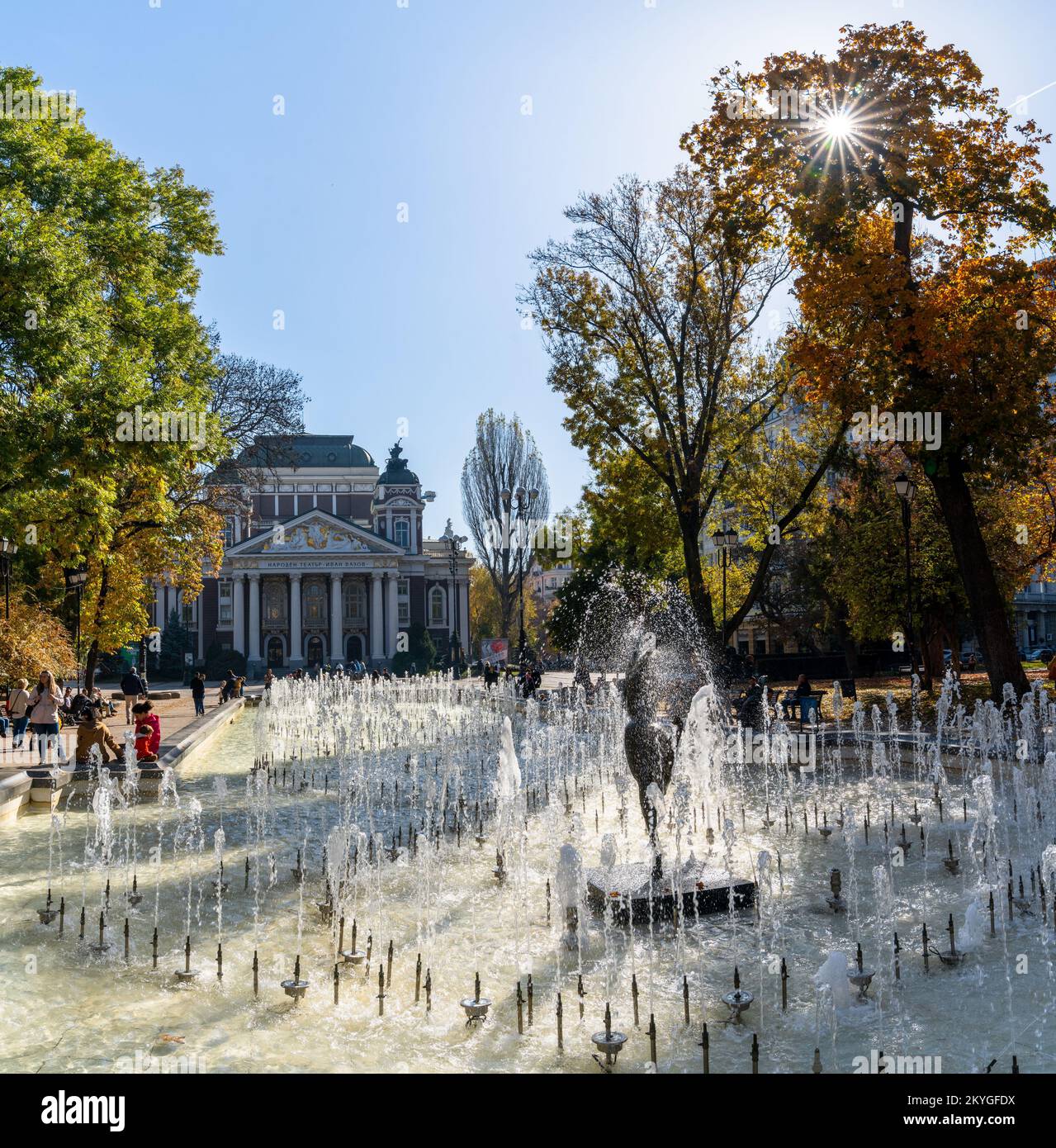 Sofia, Bulgaria - 30 October, 2022: fountain in the City Garden of ...