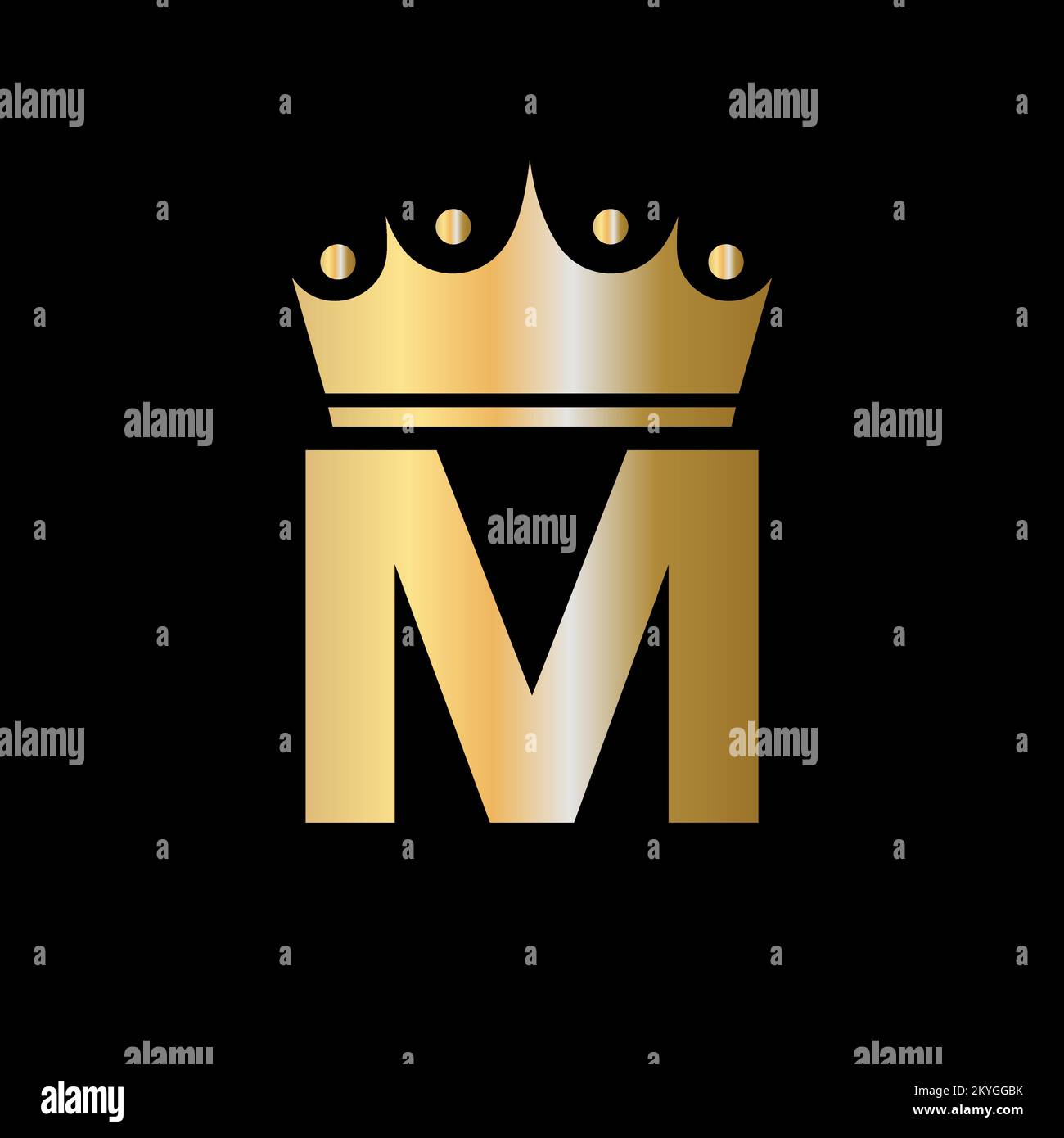 Letter M Charity Crown Logo Design With Unit Symbol Vector Template ...