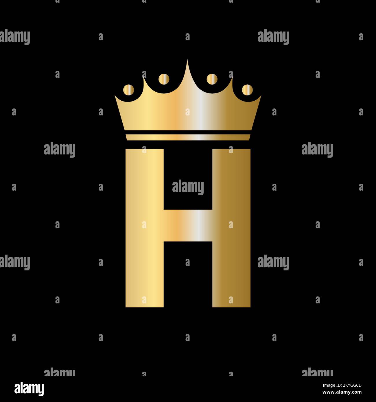 Letter H Charity Crown Logo Design With Unit Symbol Vector Template ...