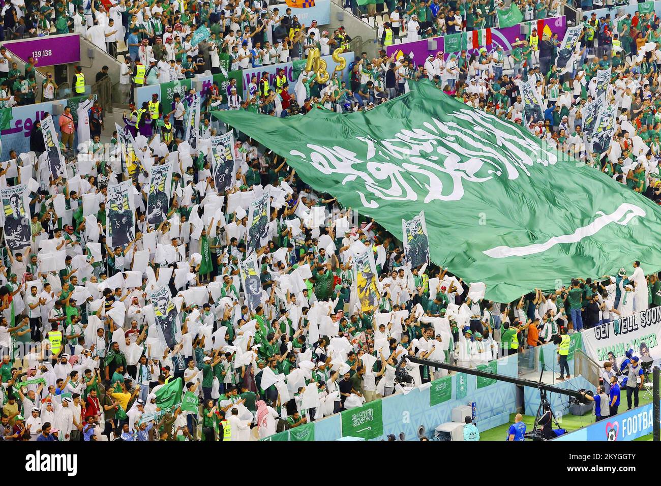 Saudi Arabia fans fill the stands before a World Cup Group C football ...