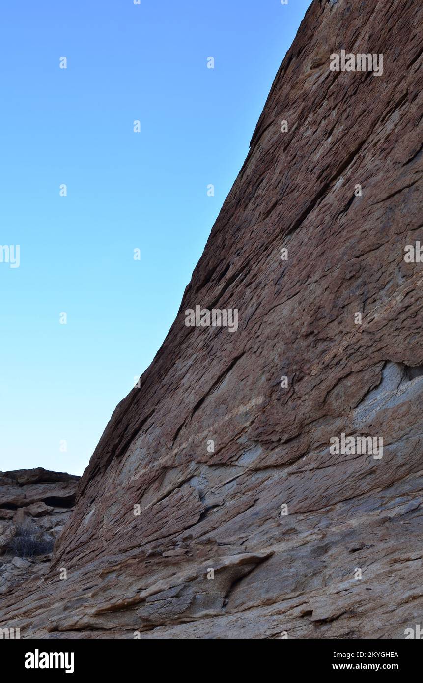 mirabib lonely scenic Granit Rock in the Desert Panorama sunrise Stock ...