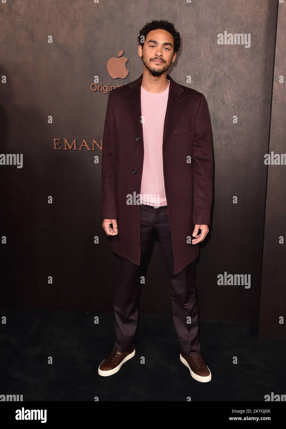 Trey Smith walking the red carpet at the premiere for Apple Original ...