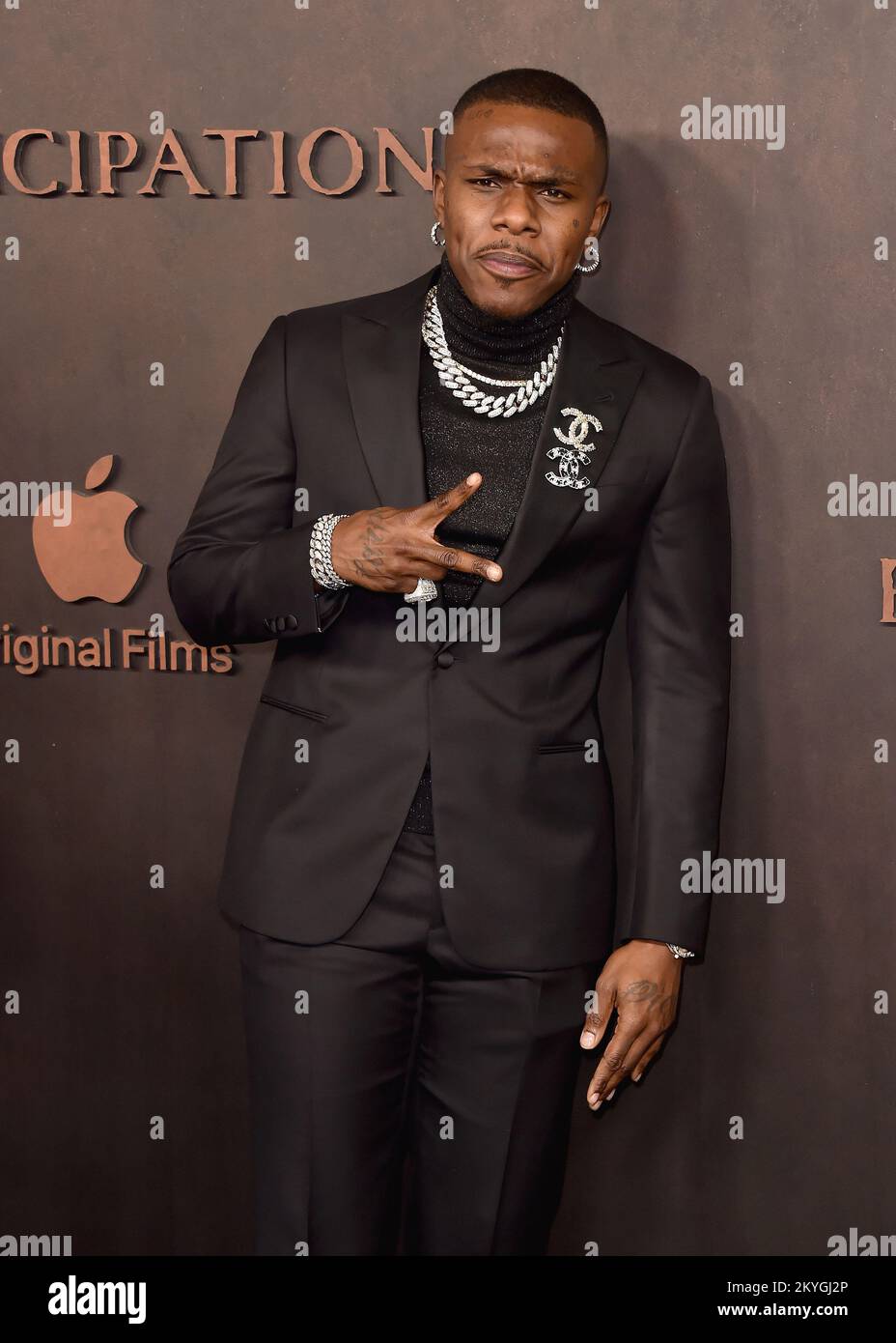 Da Baby walking the red carpet at the premiere for Apple Original Films ...