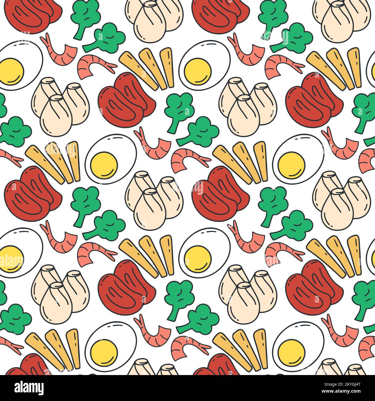 Asian food seamless pattern Stock Vector Image & Art - Alamy