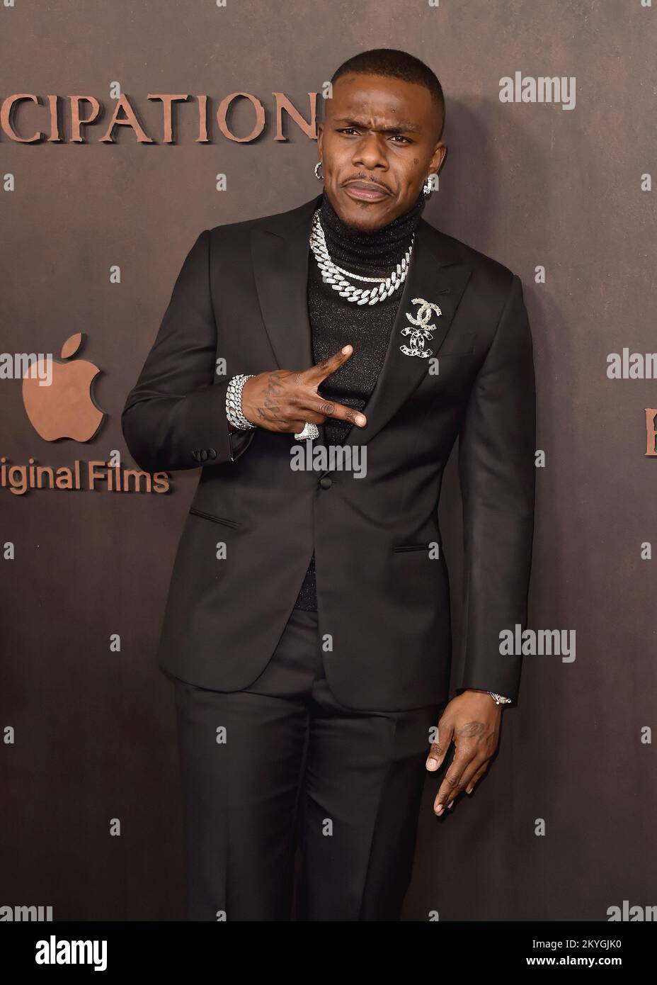 Da Baby walking the red carpet at the premiere for Apple Original Films ...