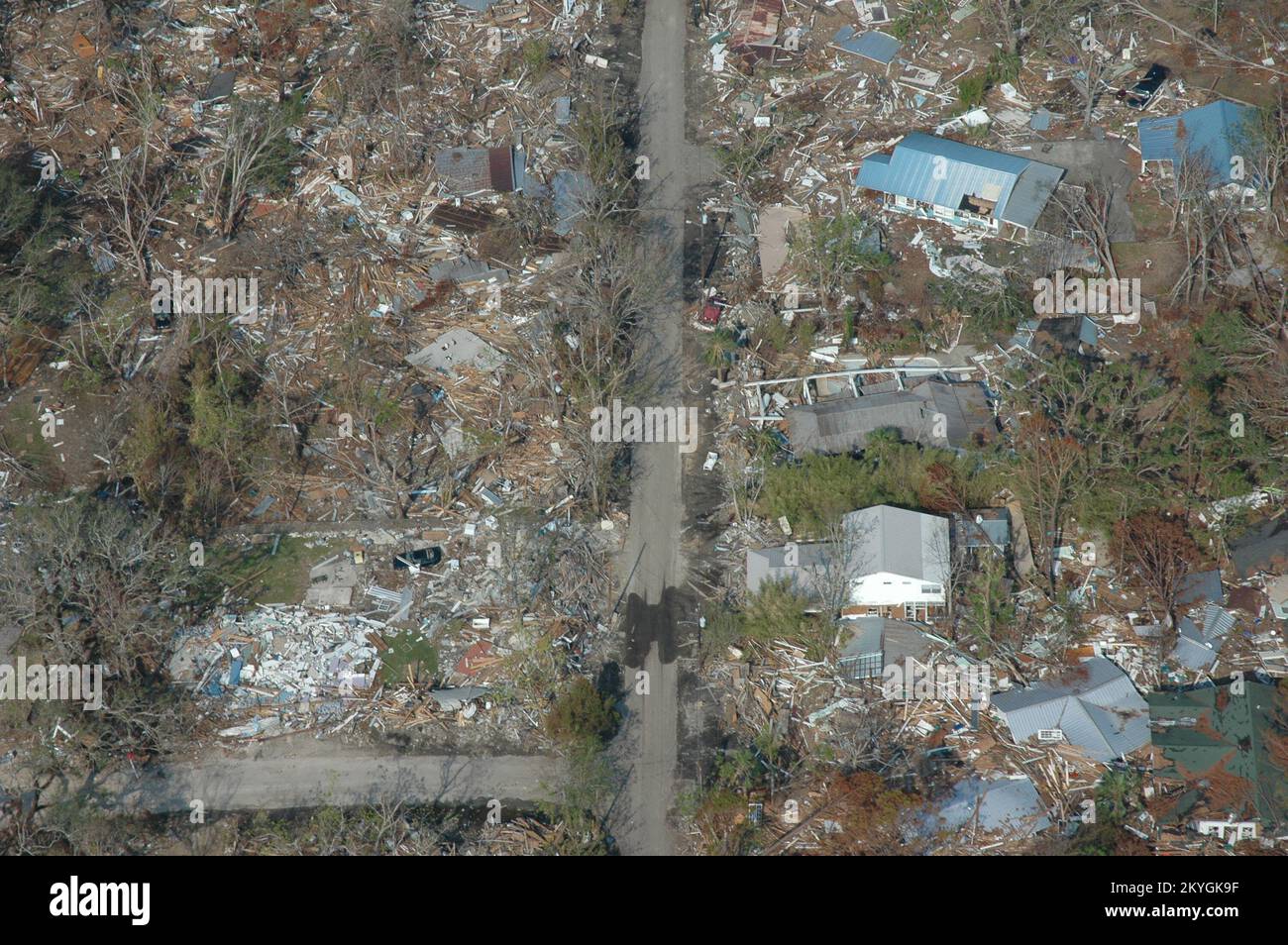 Hurricane Katrina, Gulf Coast of Mississippi, September 30, 2005 ...