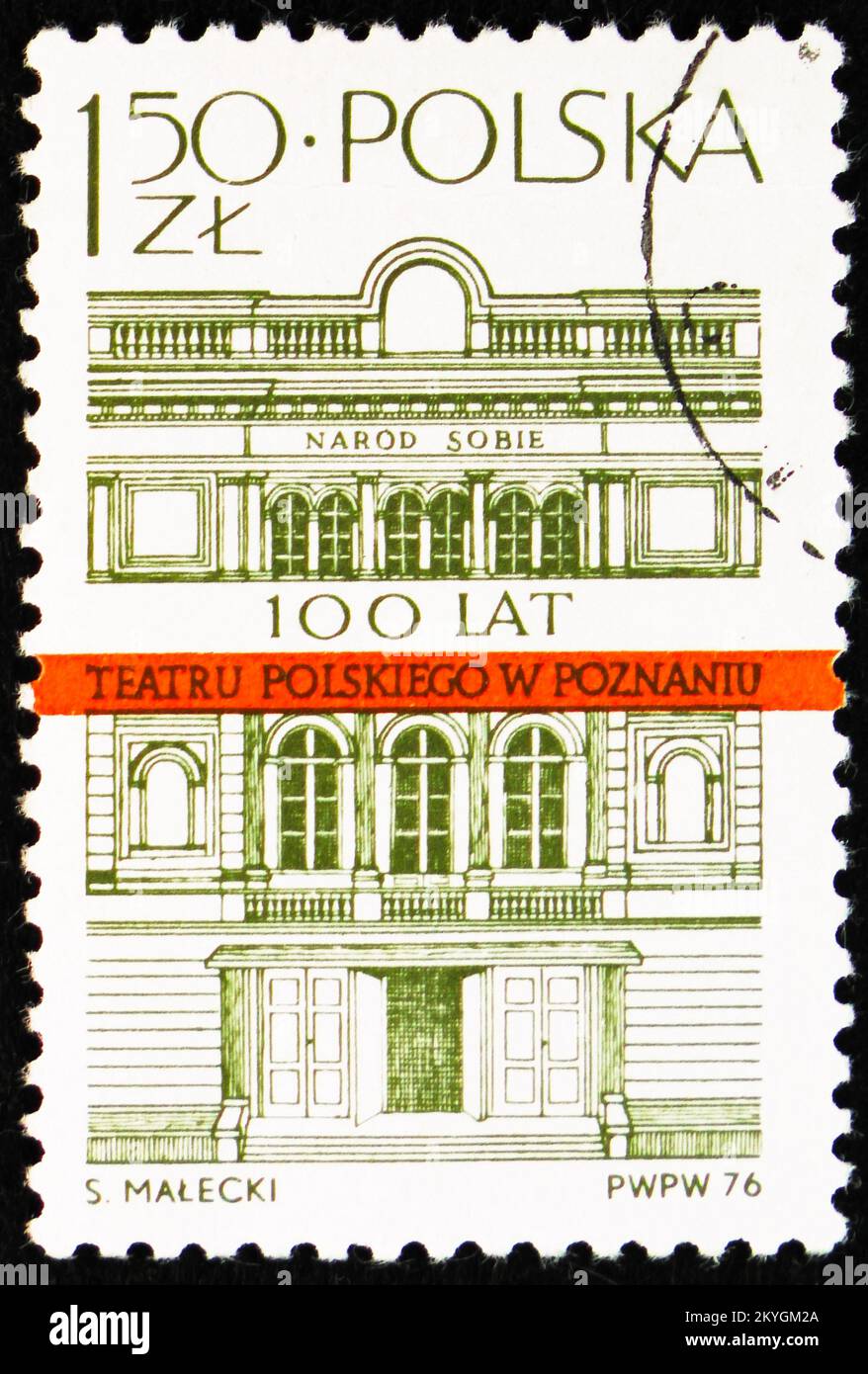 MOSCOW, RUSSIA - OCTOBER 29, 2022: Postage stamp printed in Poland ...