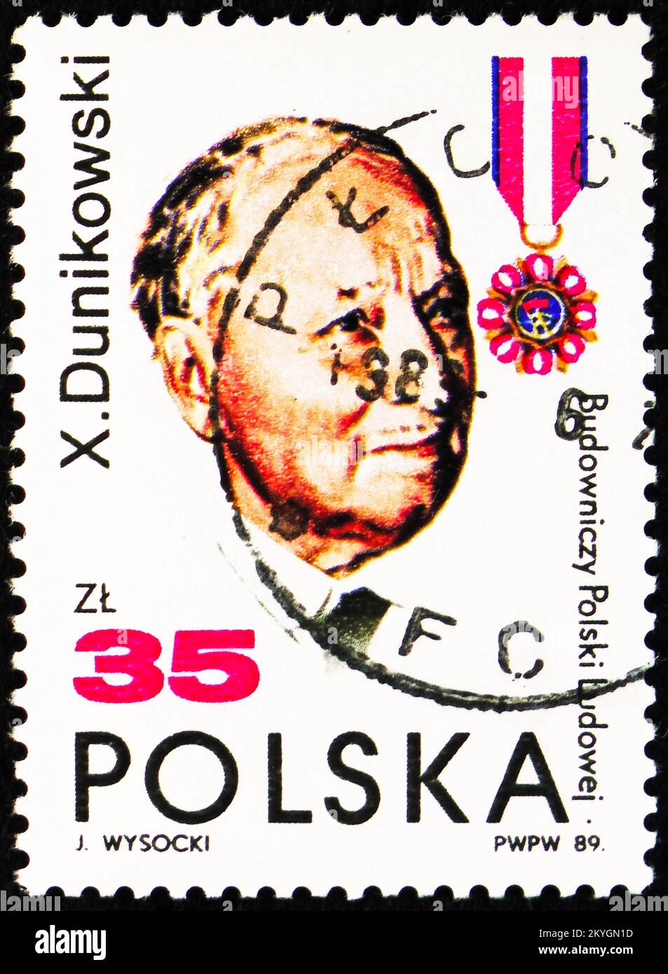 MOSCOW, RUSSIA - OCTOBER 29, 2022: Postage stamp printed in Poland ...