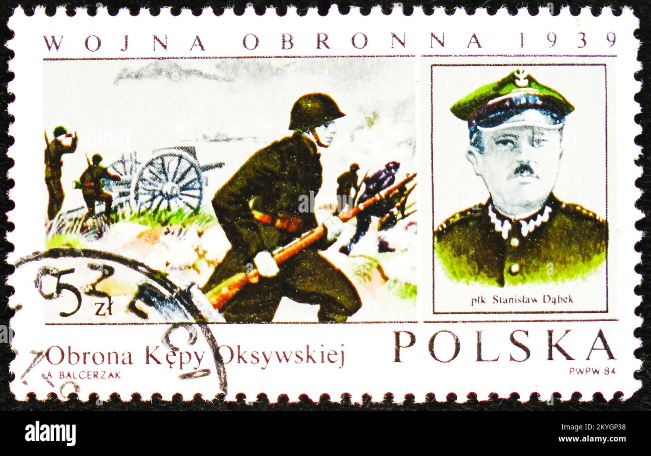 MOSCOW, RUSSIA - OCTOBER 29, 2022: Postage stamp printed in Poland ...