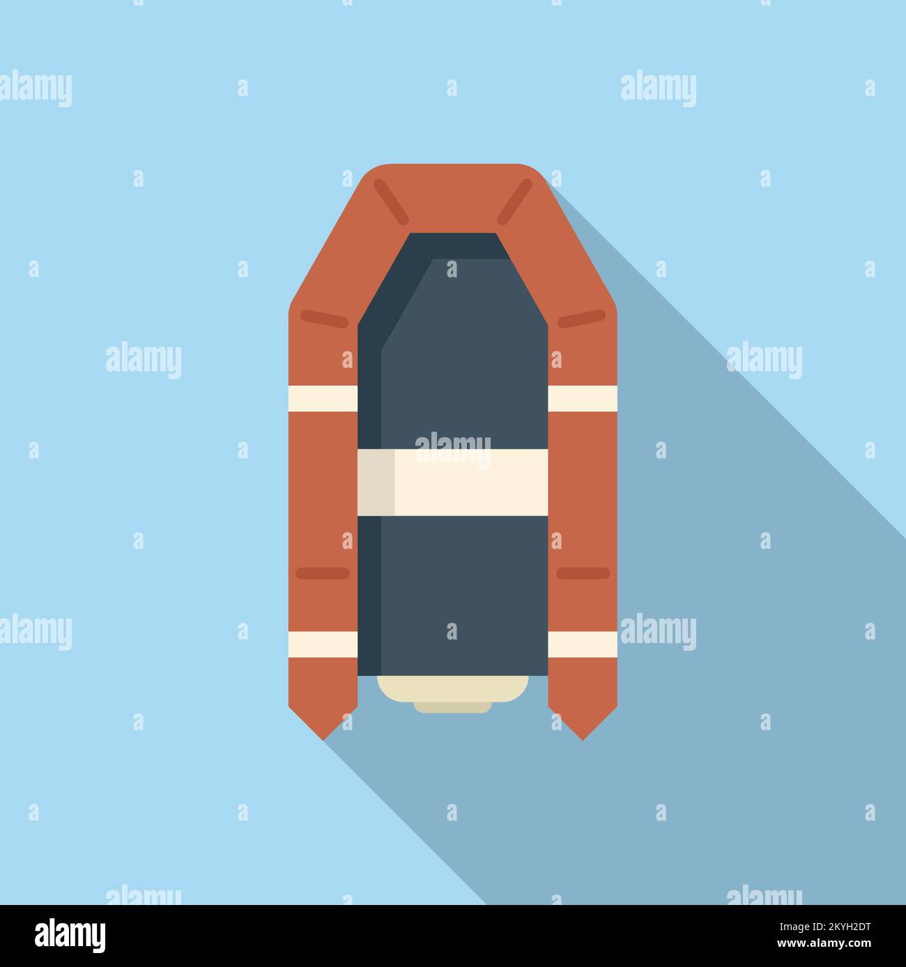Inflatable Boat Icon Flat Vector Sea Lifeboat Flood Raft Stock Vector Image And Art Alamy