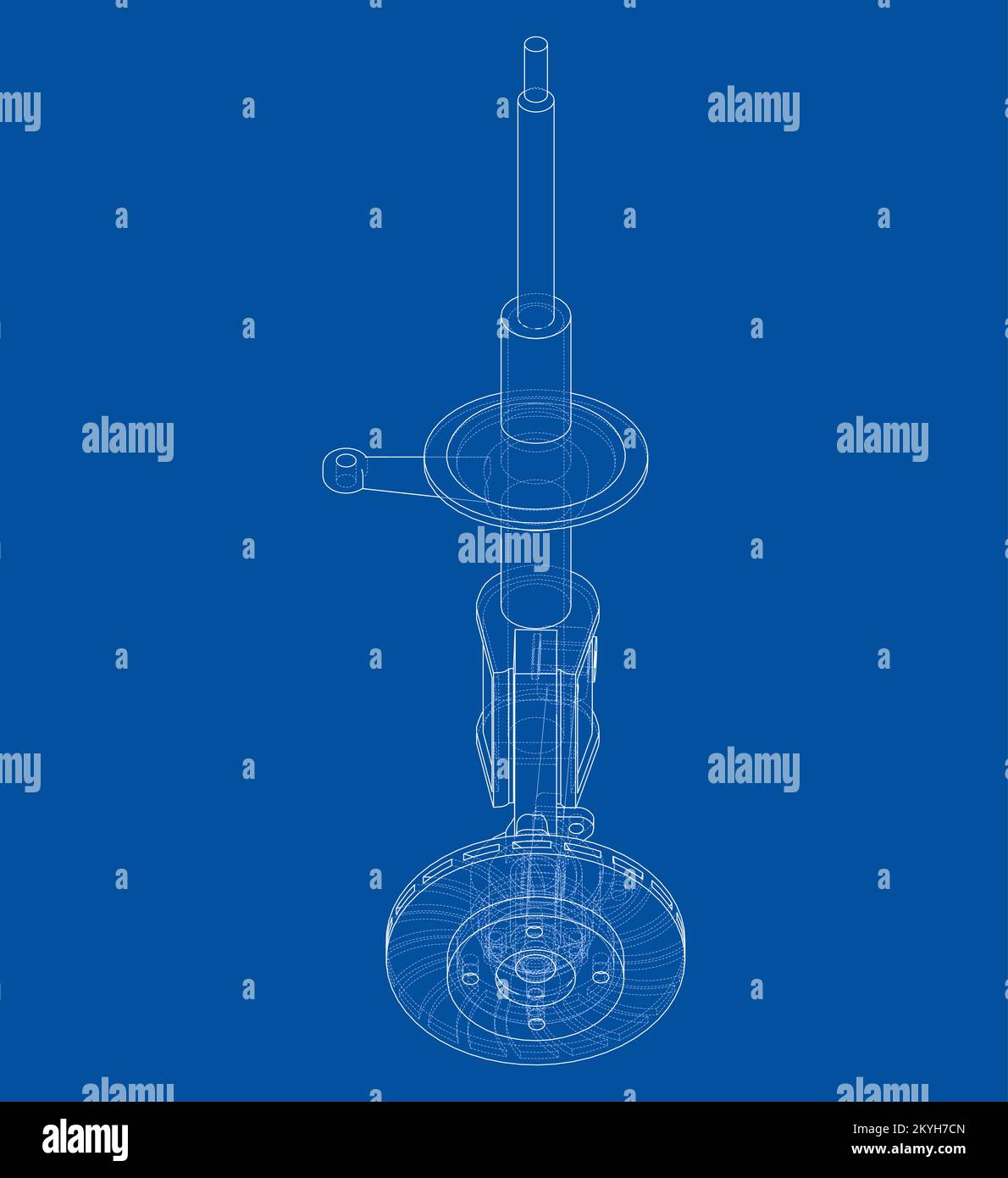 Car suspension with shock absorber Stock Vector Image & Art - Alamy