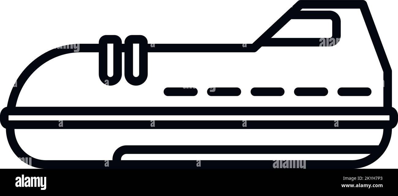 Life rescue boat icon outline vector. Sea lifeboat. Flood raft Stock ...