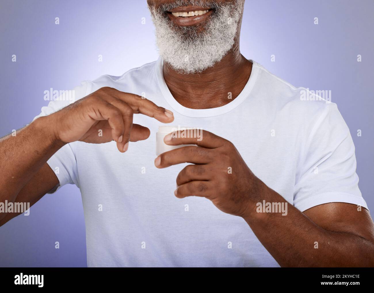 Hands, man and beauty cream for skin, anti aging and wrinkles or health ...