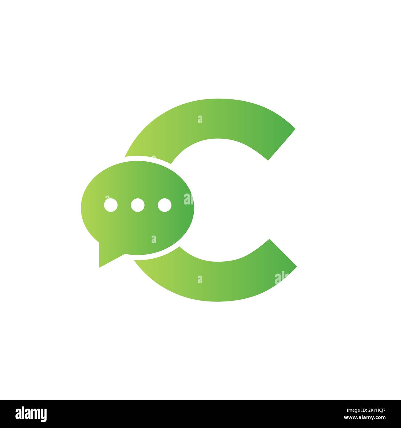 Letter C Chat Communicate Logo Design Concept With Bubble Chat Symbol ...