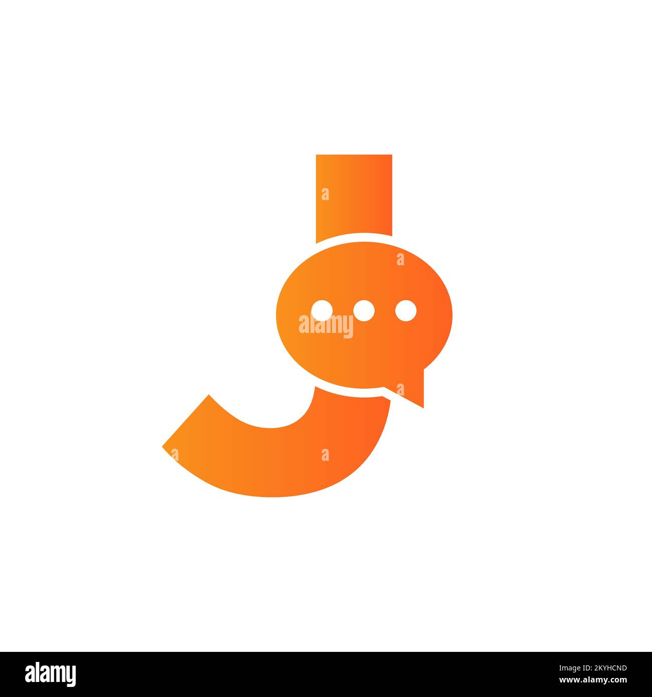 Letter J Chat Communicate Logo Design Concept With Bubble Chat Symbol ...