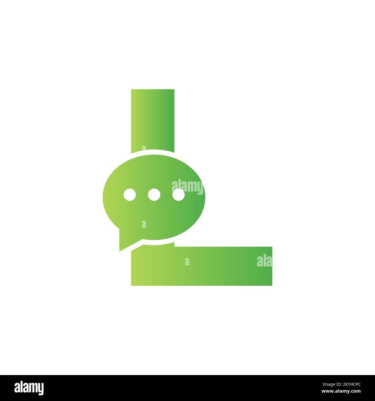 Letter L Chat Communicate Logo Design Concept With Bubble Chat Symbol ...