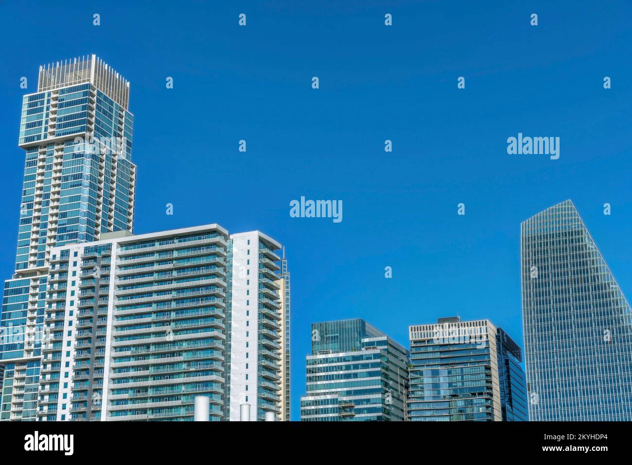 Austin, Texas- Modern condominium and apartment buildings with ...